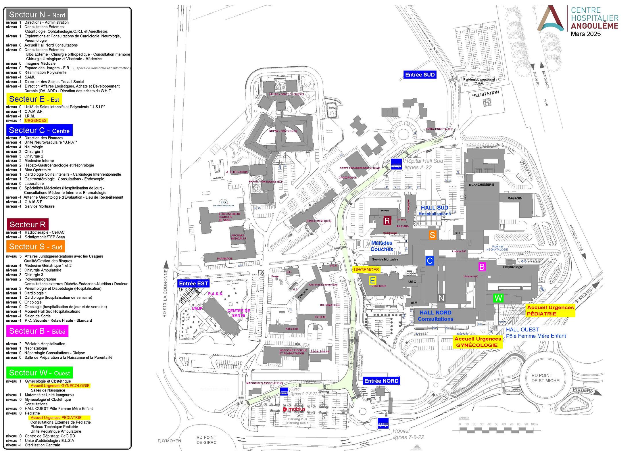 Le plan du CHA | Ch Angoulême